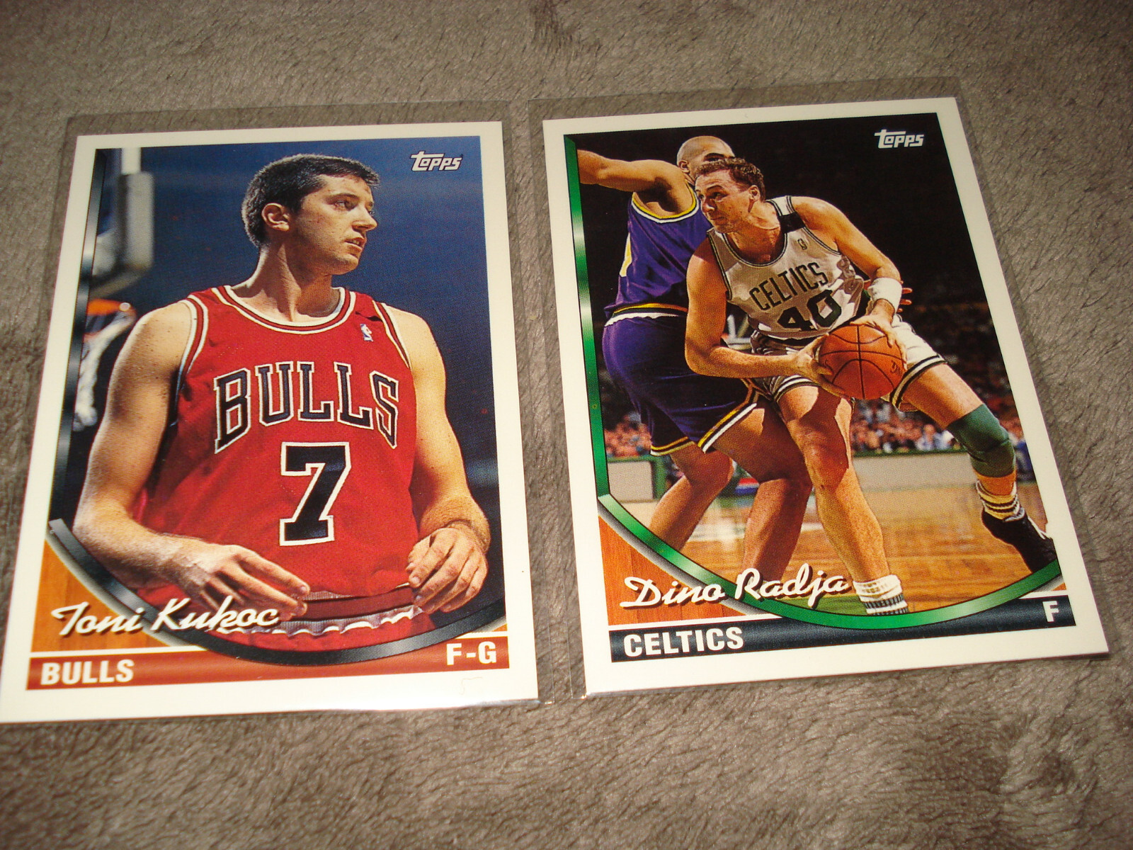 1993-94 Topps #316 Toni Kukoc HOF #282 Dino Radja HOF Rookie Basketball ...