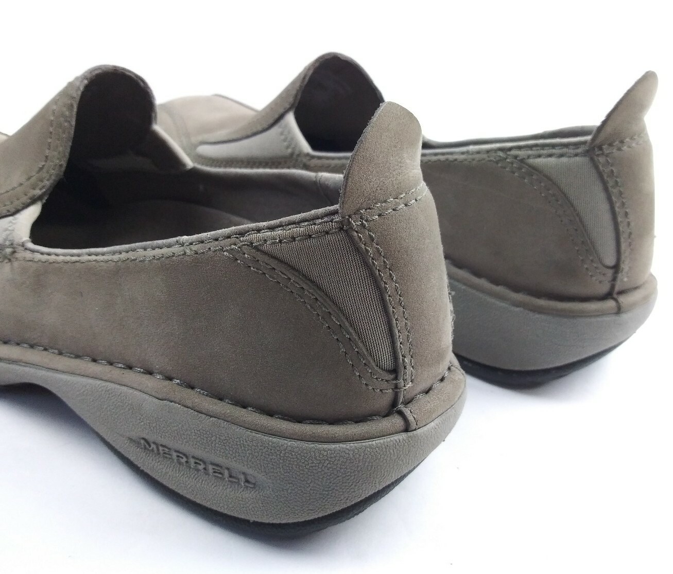 Merrell Primo Moc II Plateau Taupe Leather Loafers 63… - Gem
