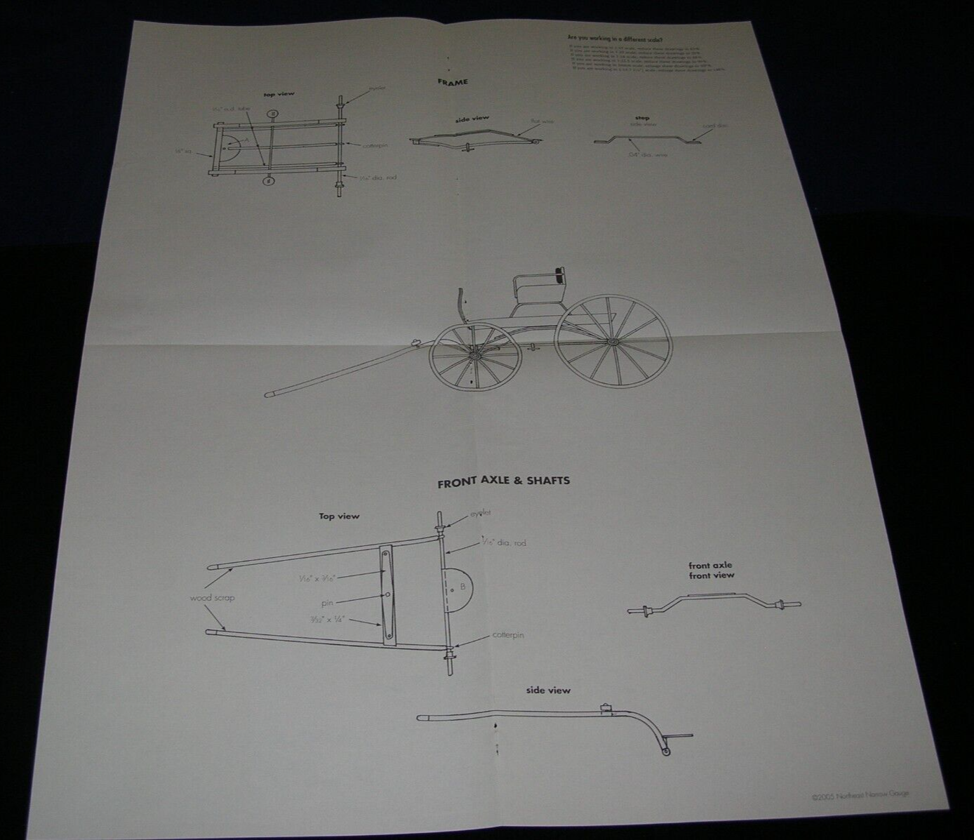 1:20.3 Scale ONE-HORSE SHAY Building Plans/Temp #74 by Ted Stinson | eBay