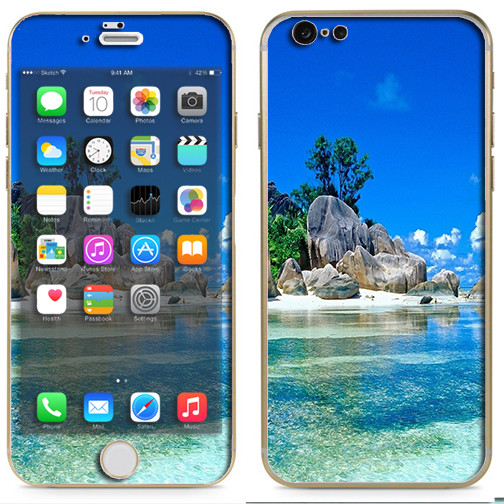 Skin Decal Vinyl Wrap for Apple iPhone 6/6S / Island Paradise Beach ...