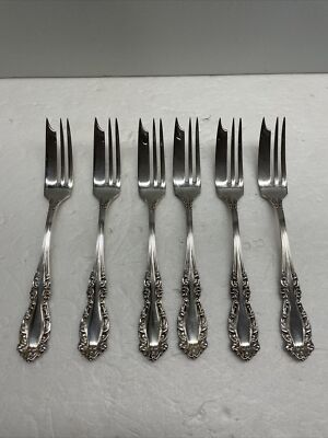 6 Vintage paragon triple (silver) Plate forks pie Dessert Cake 7.25” | eBay