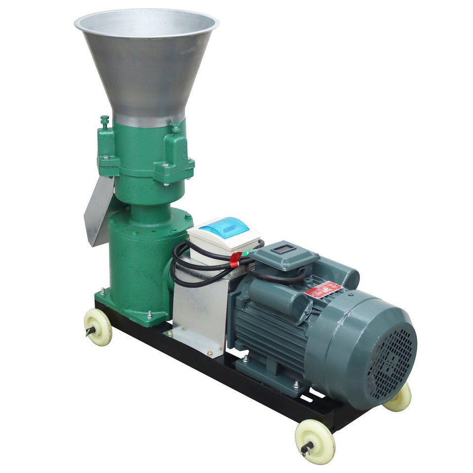 3 Roller Farm Animal Feed Pelletizer 2/4/8mm Plate Feed Pellet Mill ...