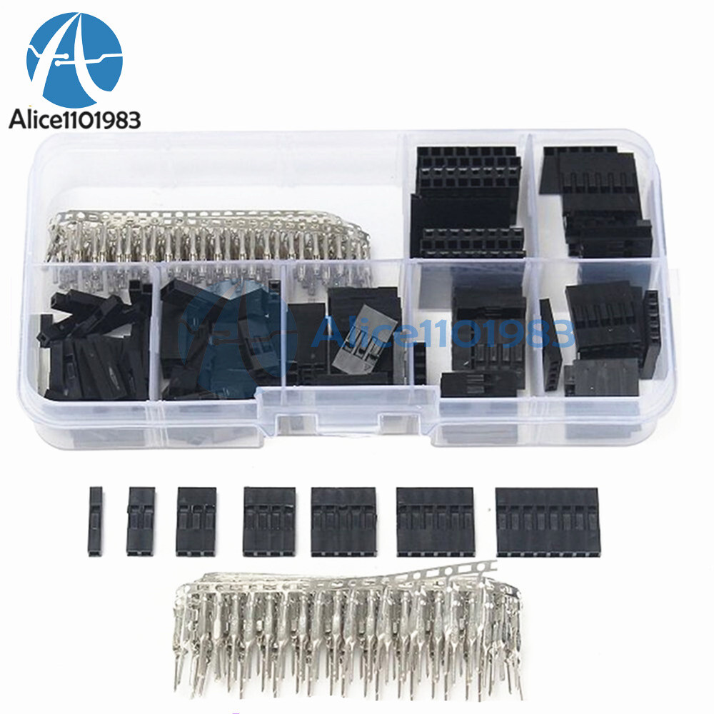 310PCS 2.54mm Male+Female Wire Jumper Pin Header Connector Housing Kit ...