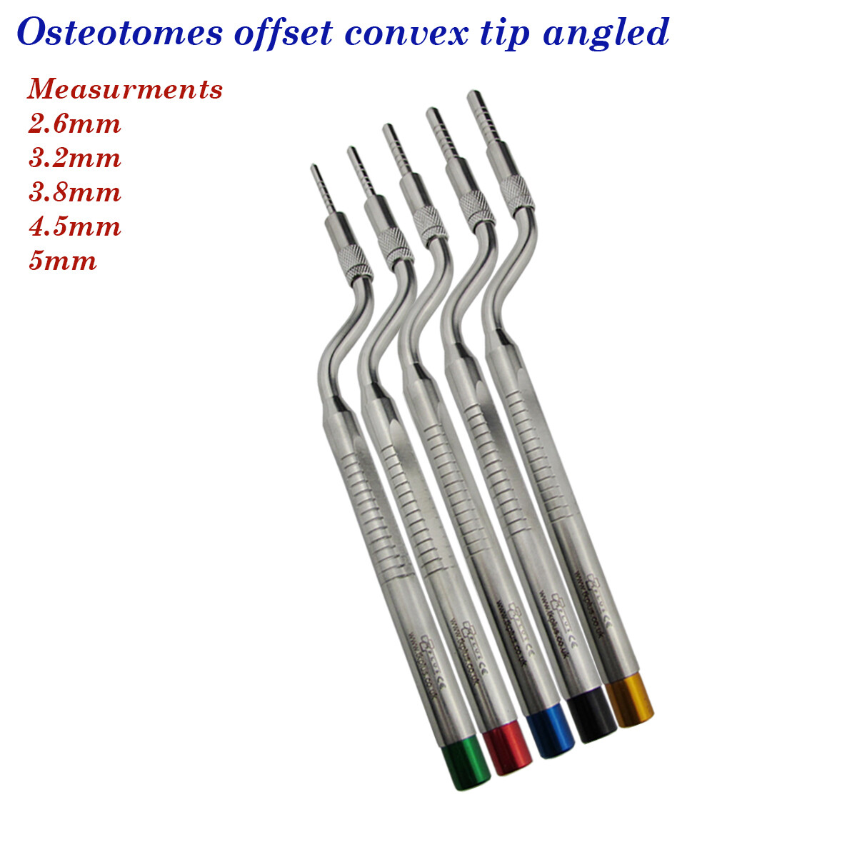 Osteotomes Sinus Offset Convex Angled & Straight Tip Dental Implants ...