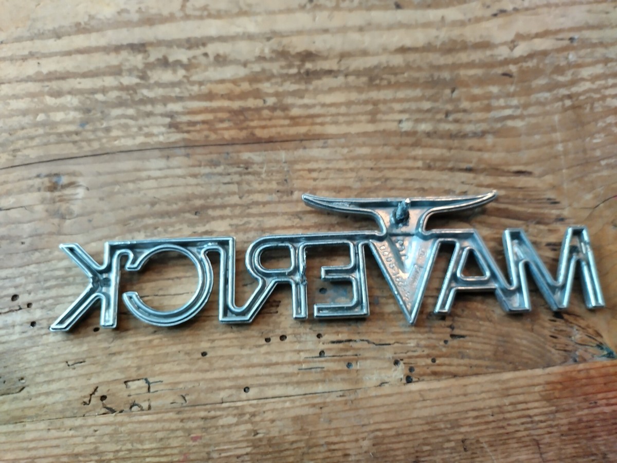 Vintage Ford Maverick Emblem Automobilia Classic Car Emblem MAVERICK