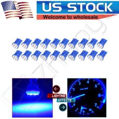 20PCS T10 194 168 158 Blue 8SMD LED Car Truck Light Bulbs For Chevrolet ...