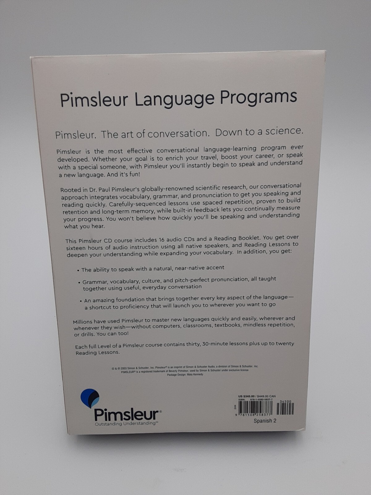Pimsleur Spanish Level 2 Cd : Learn to Speak & Understand Latin ...