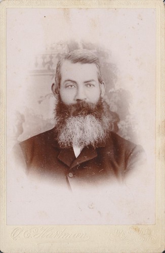 Cabinet Card Antique Photo ID'd Handsome Man Beard Edward Ritchey West ...