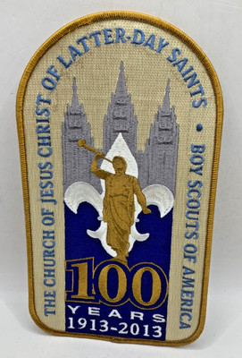 Boy Scouts 100 Year Anniversary LDS Patch 1913-2013 Mormon 8" x 4.5 ...