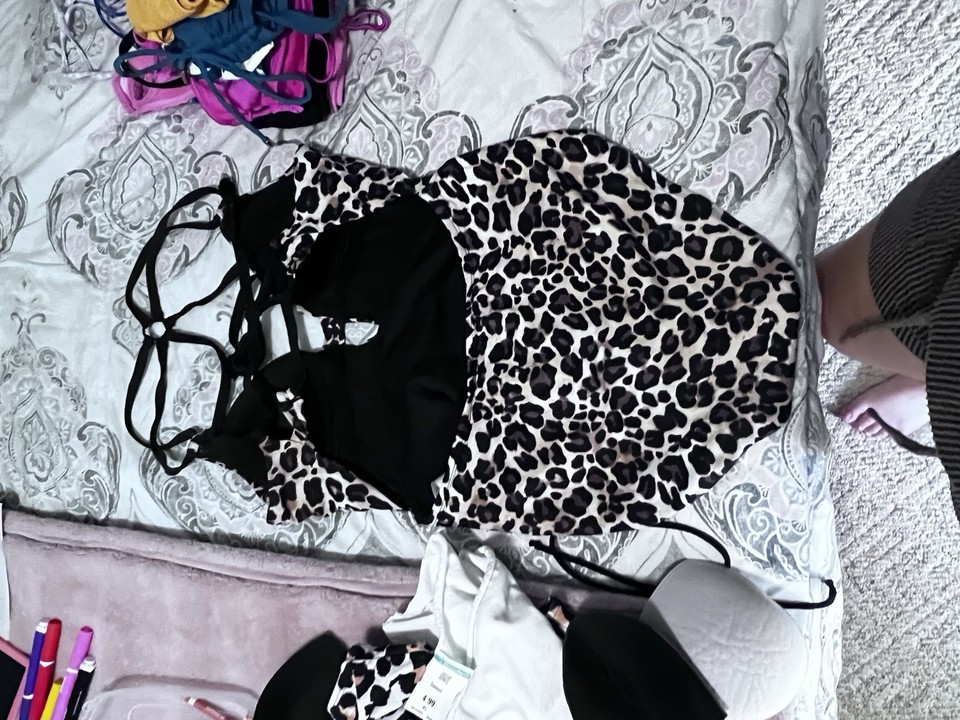 Time and True Women’s Large One Piece Animal Leopard Print Swimsuit | eBay