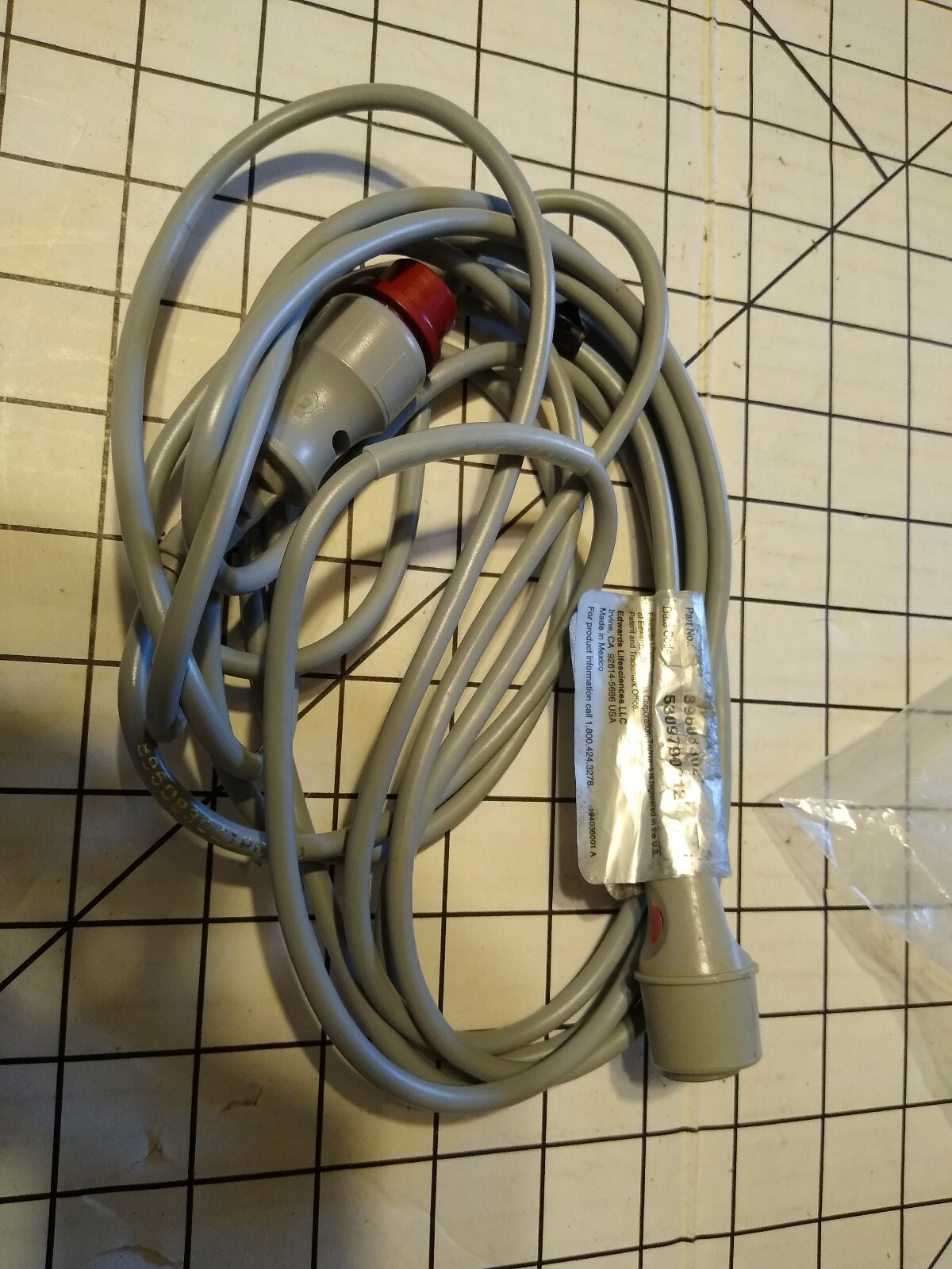 Edwards Lifesciences TruWave Reusuable Cable PX1800 896083021 P0811 ...