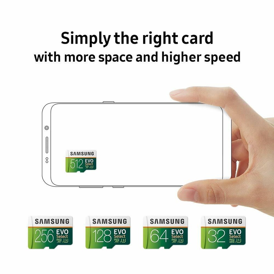 Memory Card with SD Adapter For Samsung Galaxy A26 A36 A16 A35 A25 A15 ...