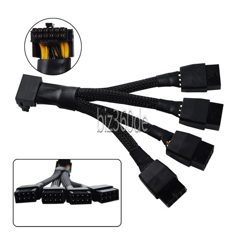 Für GPU RTX4090 RTX4080 4X8 Pin PCI-E 16 Pin Grafikkarte Stromkabel 5.0 ...