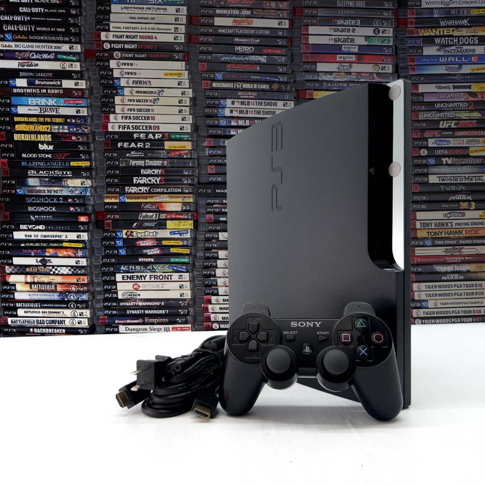 PS3 PLAYSTATION 3 Console Bundle w/ 8 GAMES & Controller Fat, Slim or ...