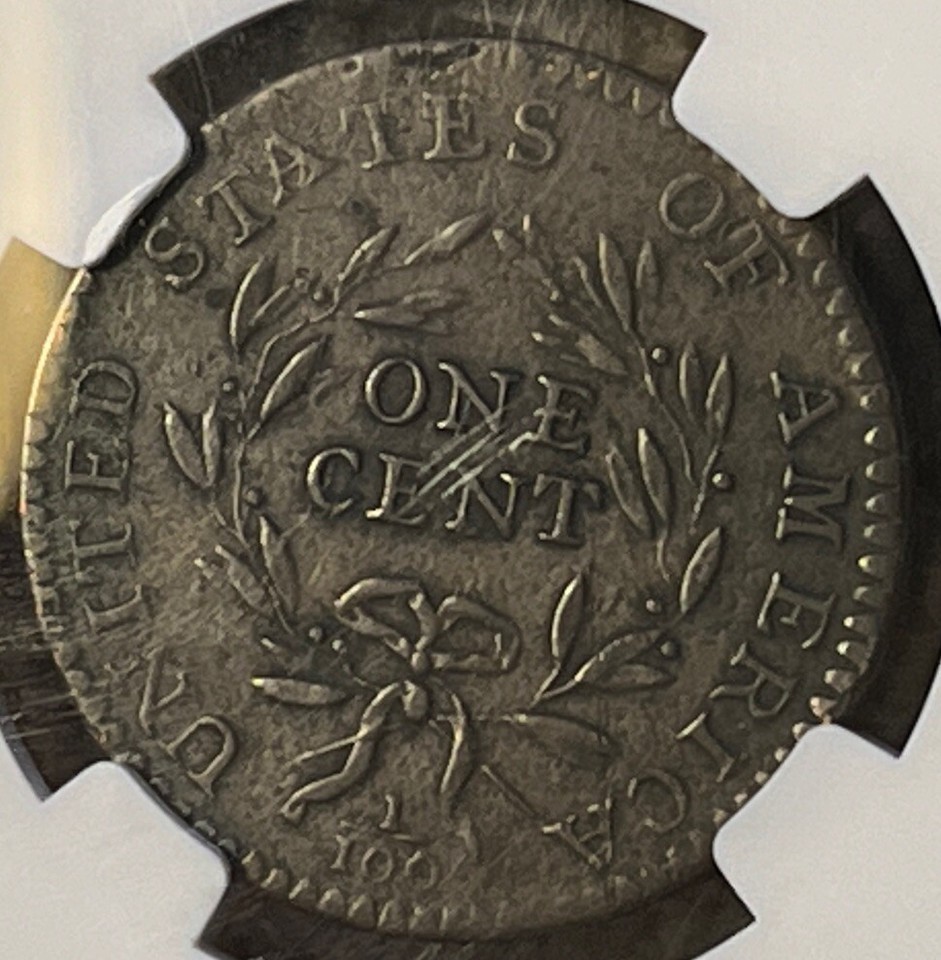 1794 LARGE CENT HEAD OF ‘94 NGC S-55 XF40 BN ERROR STRUCK ON DEFECTIVE ...