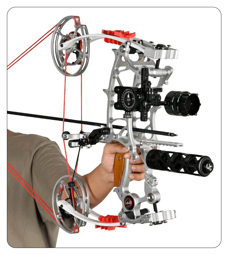22" Compound Bow 30-75lb Steel Ball Short Axis Let Off 80% Archery ...