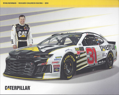 2018 RYAN NEWMAN "CATERPILLAR RCR" #31 MONSTER ENERGY NASCAR HERO CARD ...