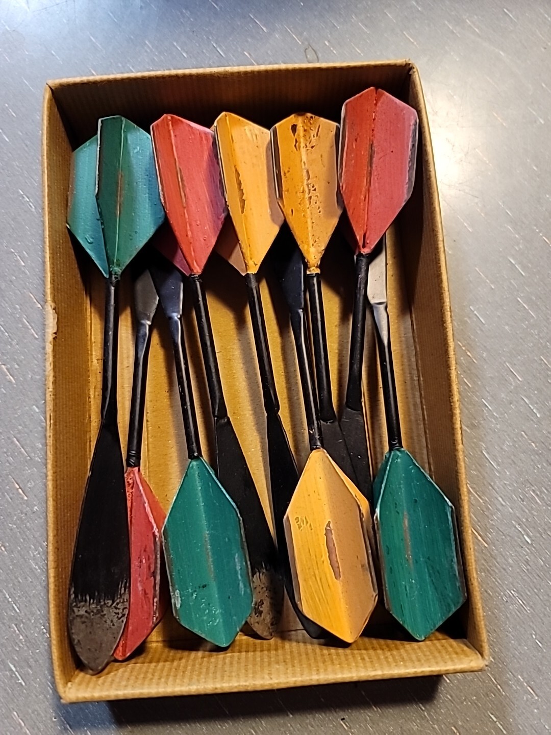 Pottery Barn Vintage Darts Set - Assortment of Nine Dart Board Throwing ...