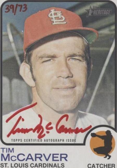 2022 Topps Heritage - Real One Autographs Tim McCarver #ROA-TMC Special ...