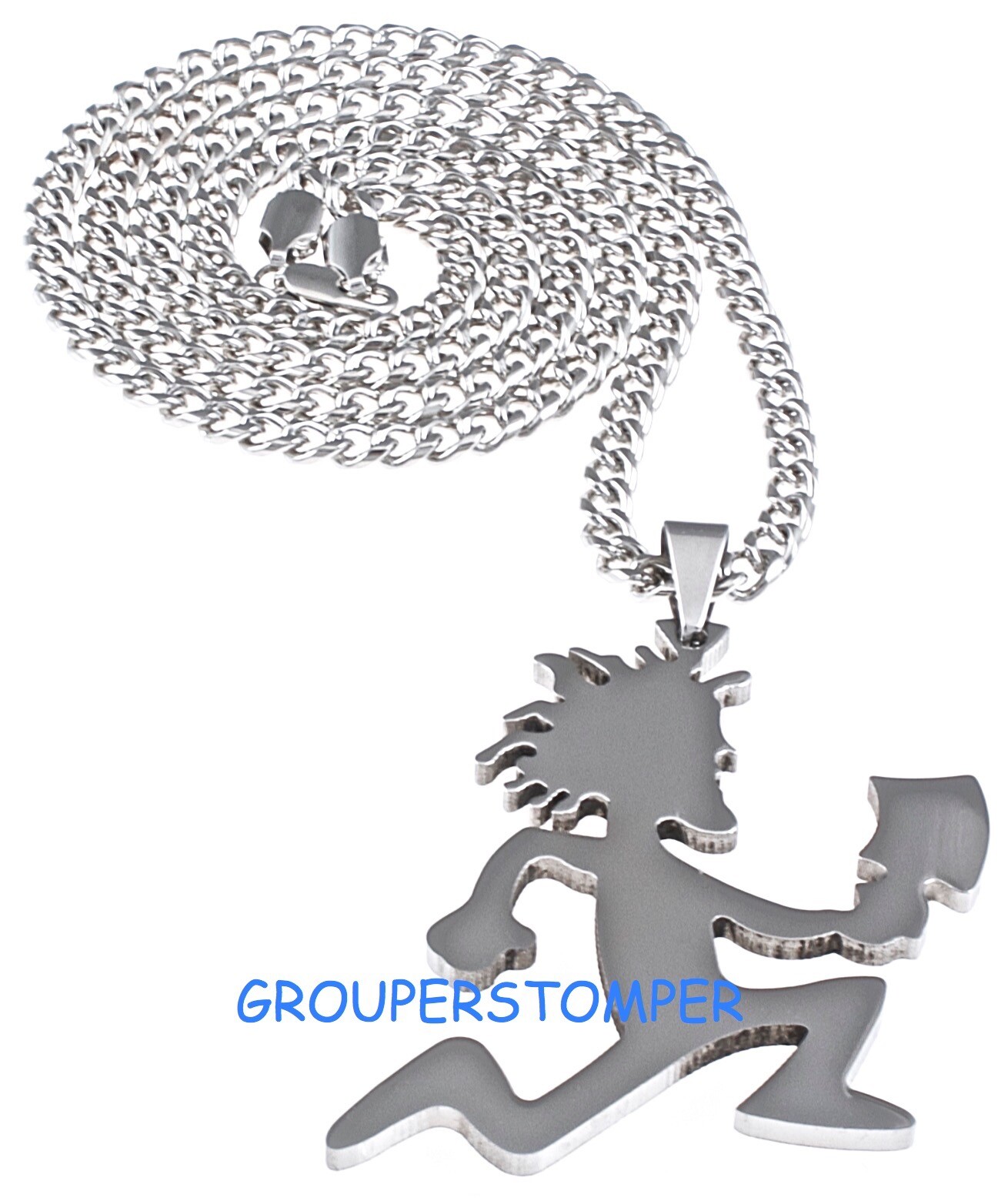 Juggalo Necklace New Pendant With Cleaver Cuban Link Style Chain Insane ...