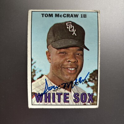 TOM MCCRAW 1967 TOPPS AUTOGRAPHED SIGNED AUTO BASEBALL CARD | eBay
