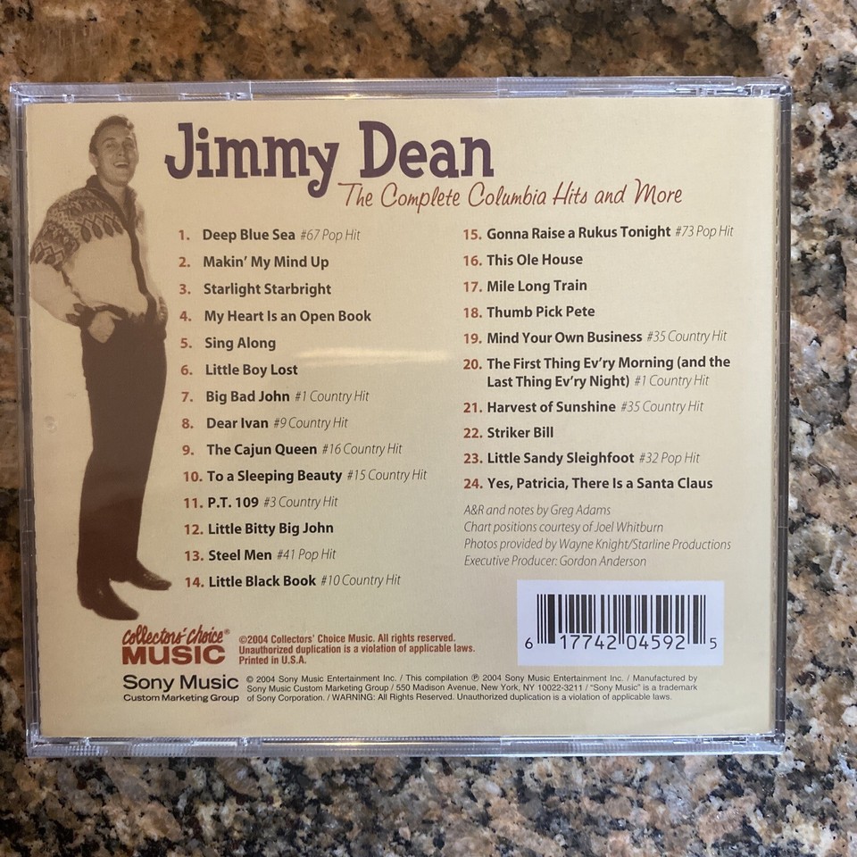 Jimmy Dean The Complete Columbia Hits & More CD Brand New Sealed 24 ...