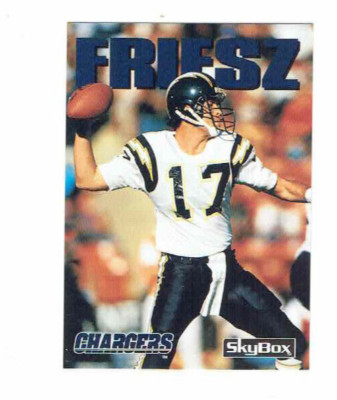 John Friesz San Diego Chargers #17 QB #160 Skybox 1992 Football Card | eBay