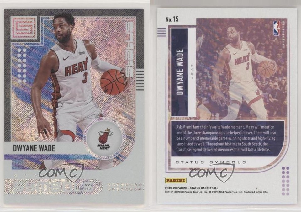 2019-20 Panini Status Tmall Status Symbols Dwyane Wade #15 HOF 0c2 | eBay
