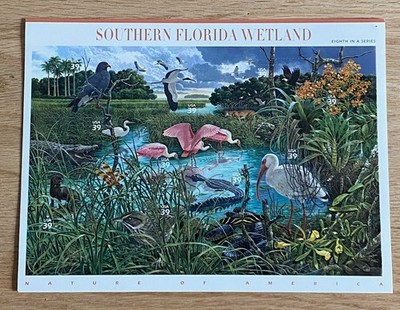SOUTHERN FLORIDA WETLAND US 39 cent Stamp Sheet. Scott #4099 | eBay