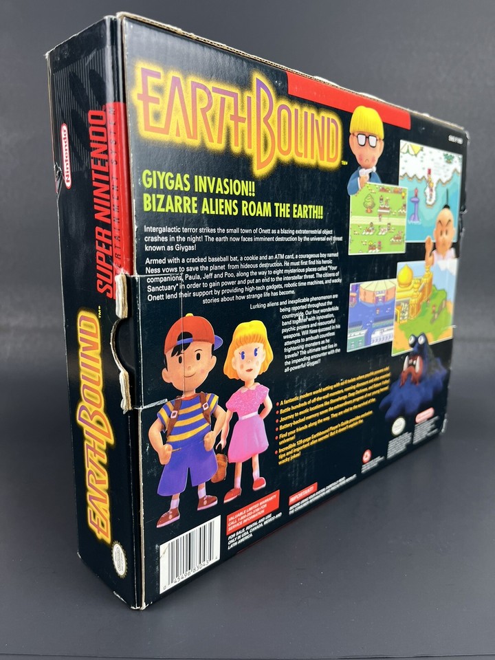EarthBound (SNES 1995) Authentic With Game, Guide, and Box 45496830434 ...