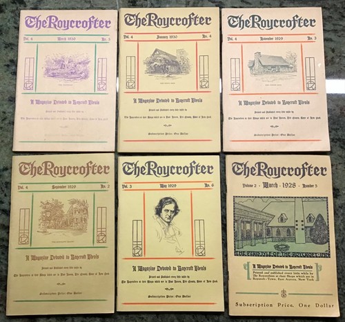ROYCROFT SIX ISSUES OF THE ROYCROFTER MAGAZINE 1928 - 1930 ARTS ...