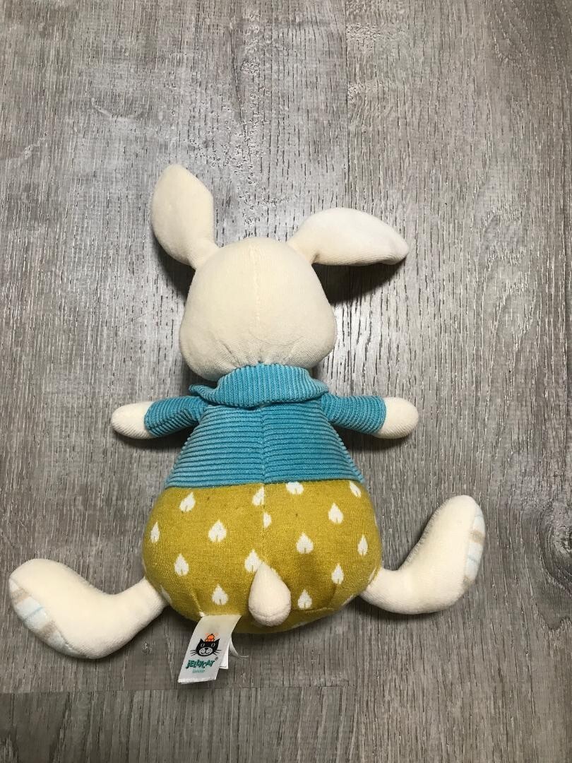 Jellycat Lewis Rabbit Bunny Blue Jacket Bow Tie 9” Soft Toy Stuffed ...