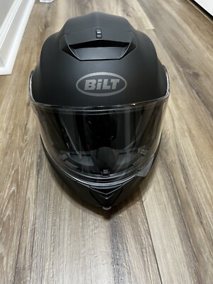 BILT TECHNO 2.0 EVOLUTION SENA BLUETOOTH MATTE BLACK MOTORCYCLE HELMET ...