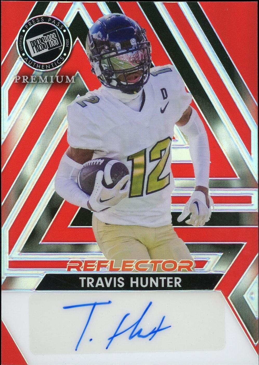 2024 Leaf Press Pass Premium - Autographs Travis Hunter #BA-TH2 Red ...