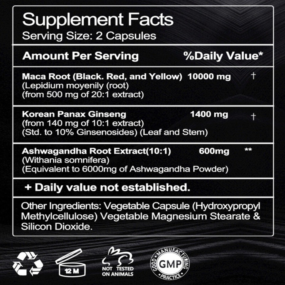 MENXI Maca Root Capsules 10000mg Peruvian Maca Extract 120 Capsules hot ...