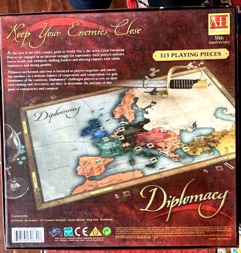 Diplomacy Board Game - Avalon Hill 2008 - 50th Anniversary Edition | eBay