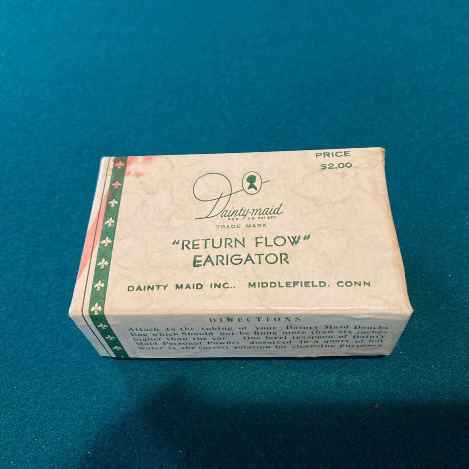 Dainty Maid "Return Flow" Earigator - Early 20th Century Medical Device ...