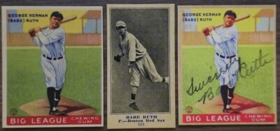 BABE RUTH THREE CARD LOT ROOKIE RP CARDS w/AUTO ***WOW*** | eBay