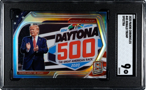 2020 Panini Chronicles Spectra Donald Trump Daytona 500 Prizm #45 SGC 9 ...