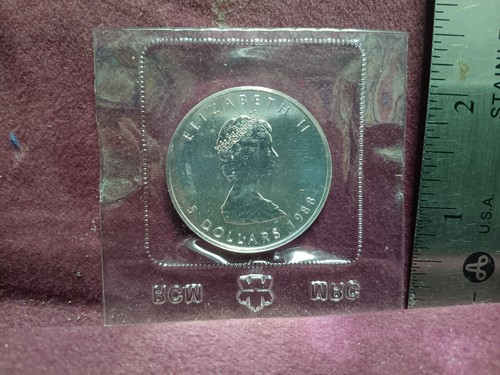 1988 ELIZABETH II CANADIAN 5 DOLLARS 1 OUNCE SILVER MAPLE LEAF | eBay
