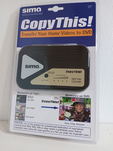 Sima CT-1 VHS Transfer To DVD Copy This Digital Video Enhancer ...