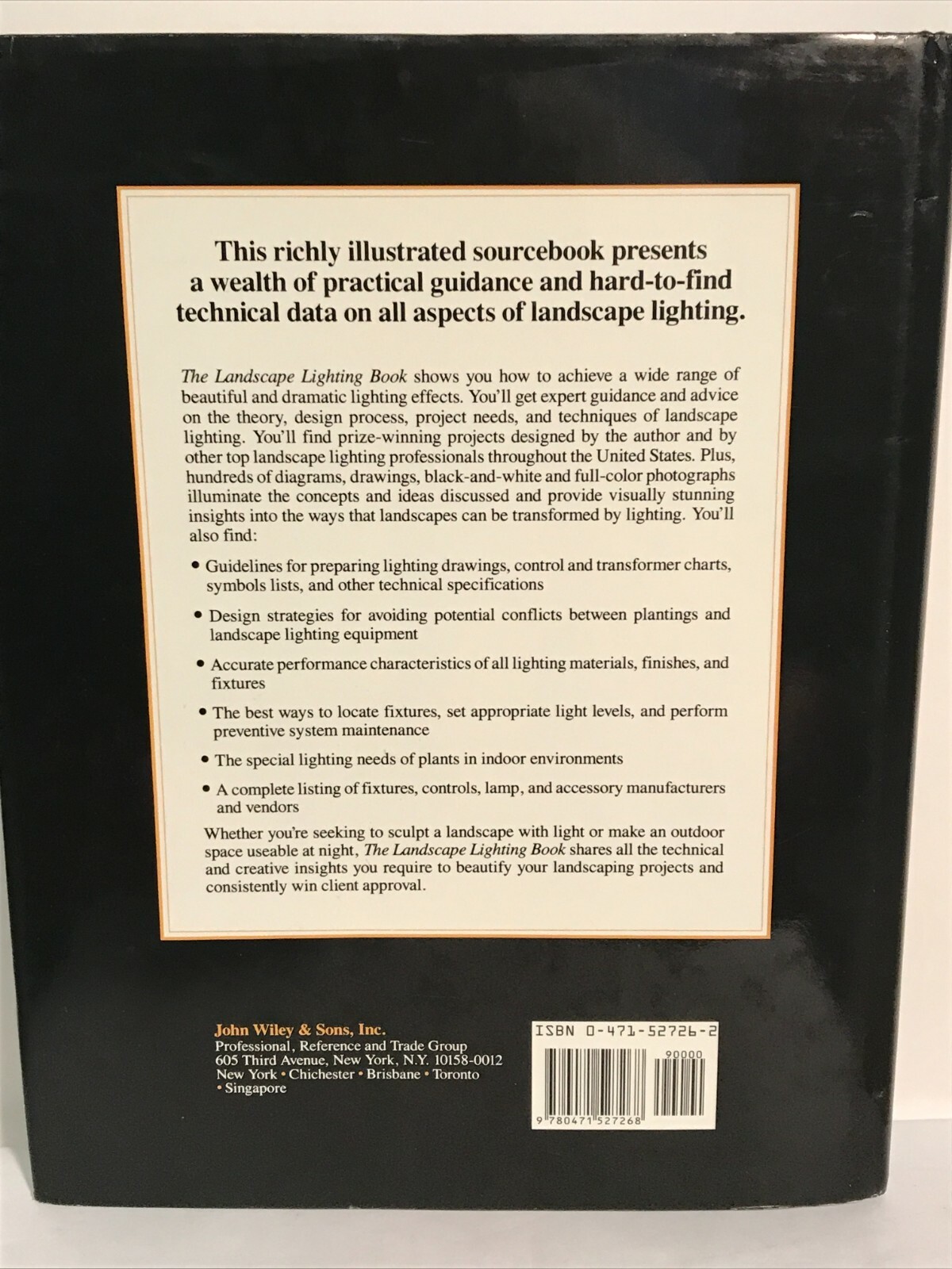 The Landscape Lighting Book by Janet Lennox Moyer HC DJ 1992 ...