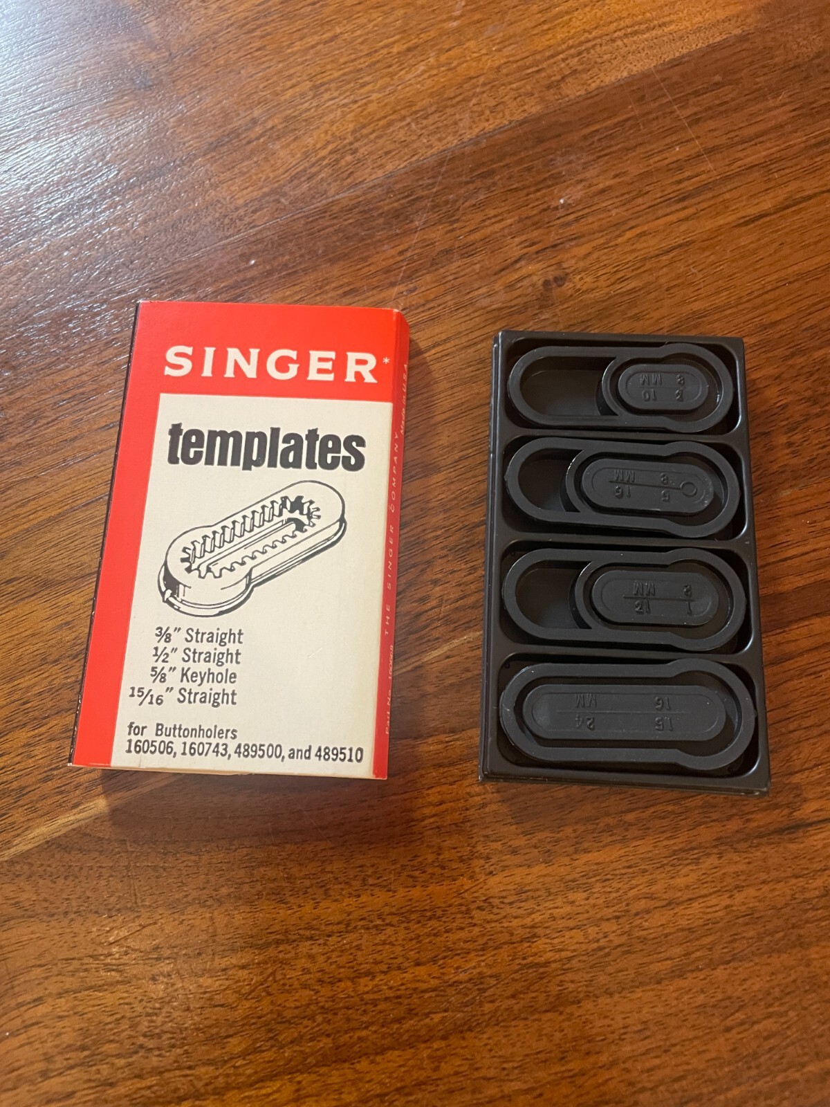 Singer Sewing Machine Eyelet Templates for Buttonholer 160668 160506 ...