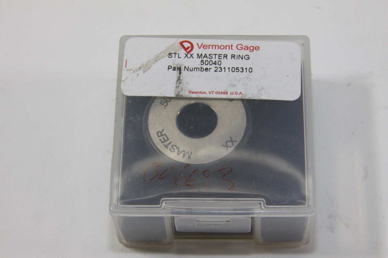 VERMONT GAGE MASTER RING GAGE STEEL XX .50040 PN 231105310 | eBay