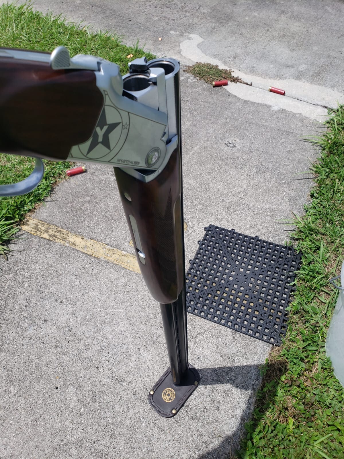 Leather Magnetic barrel rest for U/O shotguns | eBay