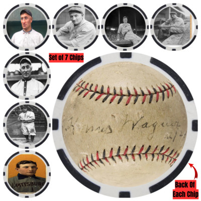 Honus Wagner SIGNED Baseball Legends Poker Chip Set (7) | eBay