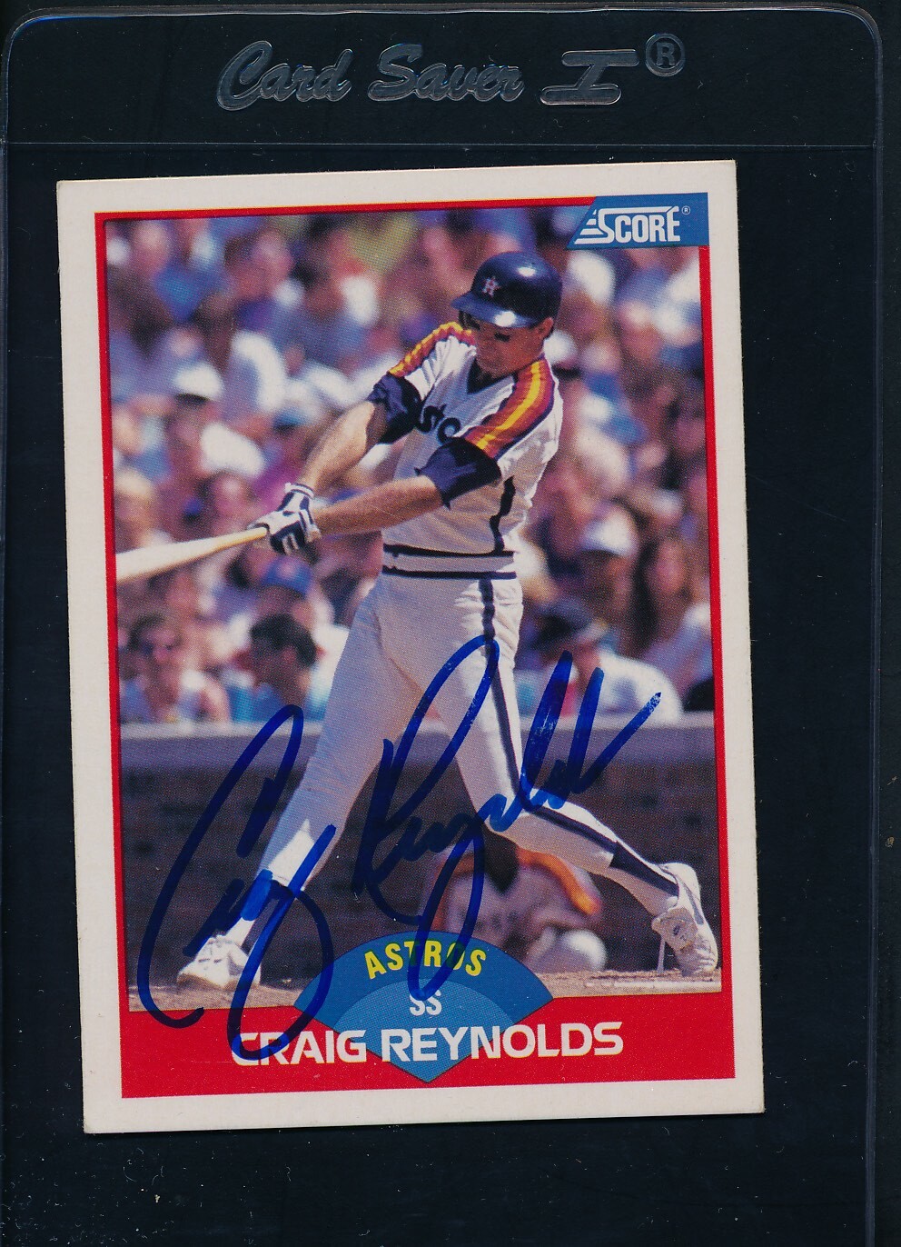 1989 Score #468 Craig Reynolds Astros Signed Auto *42111 | eBay