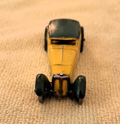 DINKY HORNBY SERIES 22B CLOSED SPORTS COUPE YELLOW & GREEN RARE PRE WAR ...
