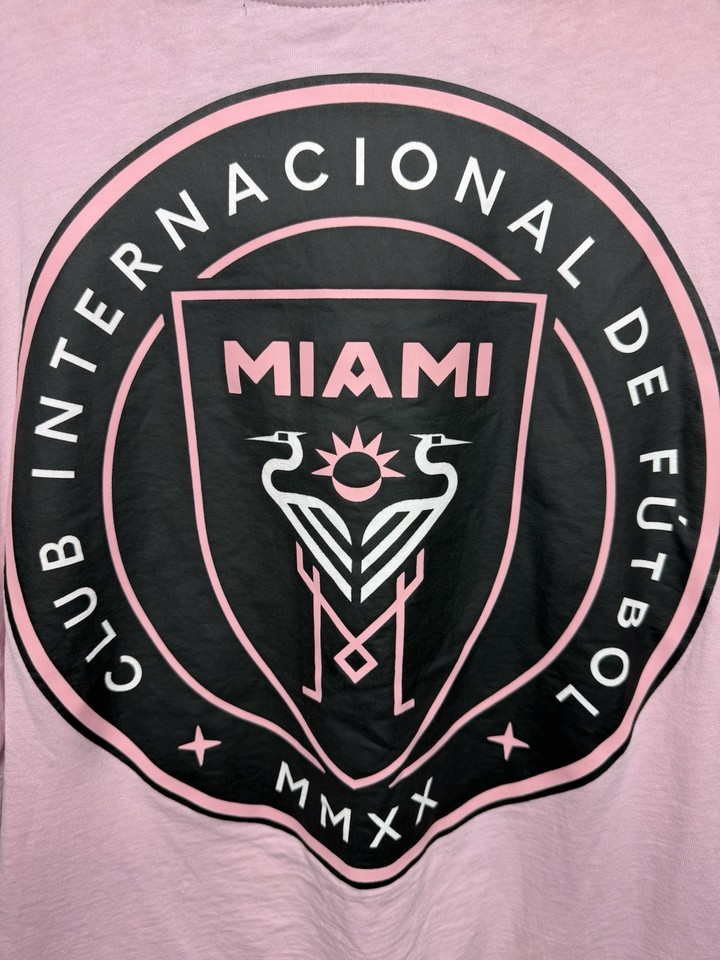 Inter Miami CF T-Shirt Men’s XL Pink MLS Official Soccer Tee Primark ...