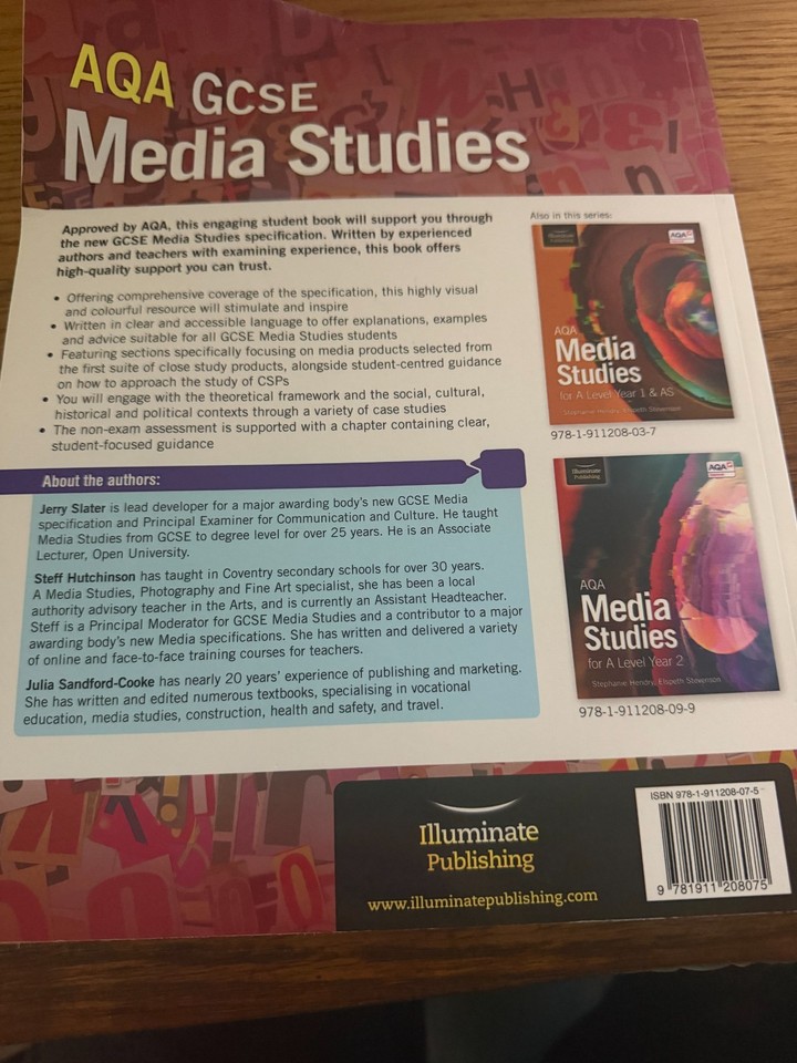 AQA GCSE Media Studies Textbook + Revision Guide Bundle | eBay UK
